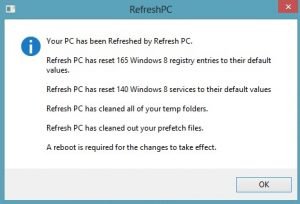 Reset Your Windows PC's To It's Default State With RefreshPC App ...